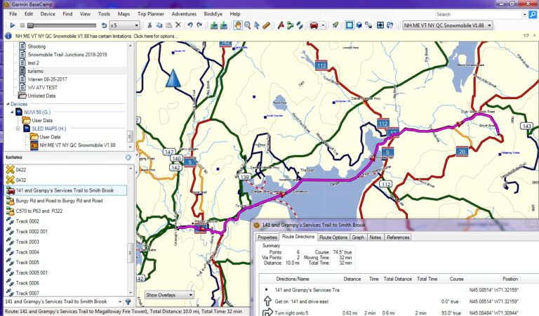 NH Snowmobile Trail Map for Garmin - Backwoods GPS Trails